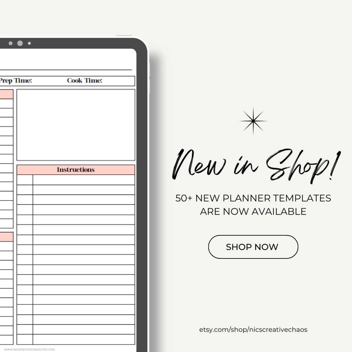 Blank Recipe Template Card Printables Cooking Journal Printable, Meal ...
