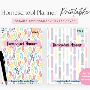 Printable Homeschool Planner, Teacher Planner, Digital Lesson Plan ...