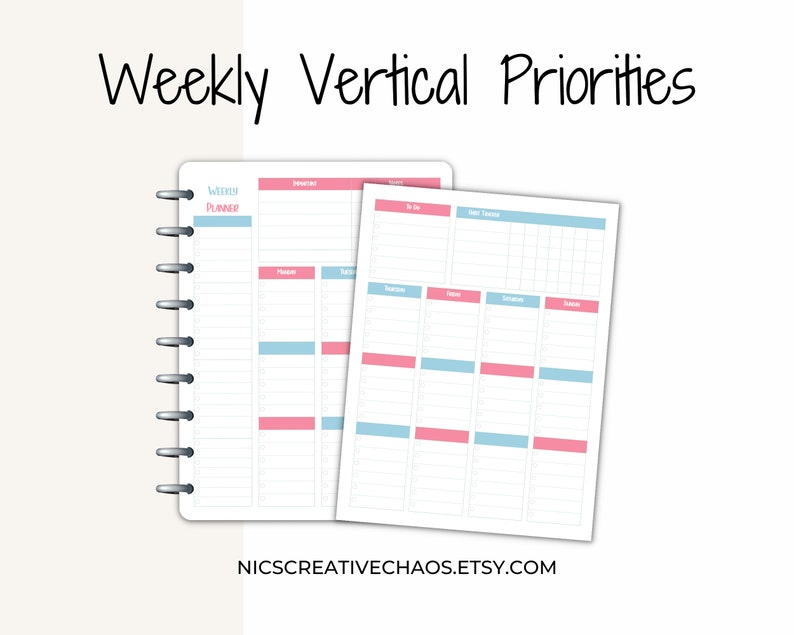 Monthly Planner Printables Bundle, Weekly Priorities, Undated Calendar ...