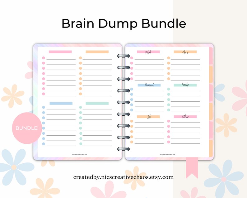 Printable to Do Lists, Brain Dump Printables, Checklists Priority ...