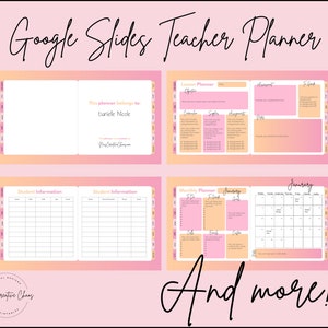 Digital Teacher Planner Google Slides, Class Roster, Lesson Plan, Field ...