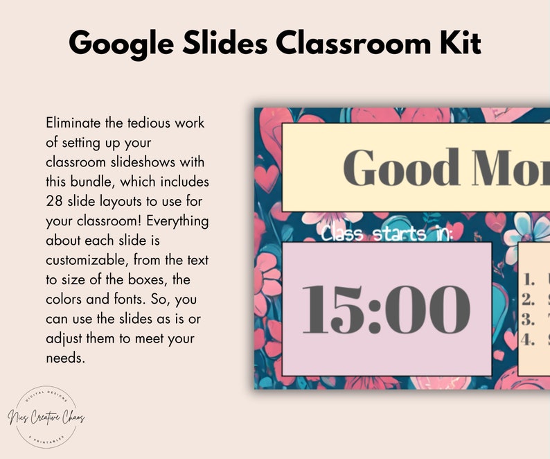 Google Slides Teacher Slideshow Templates, 28 Slide Classroom Bundle ...