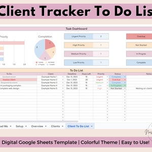Client Tracker Spreadsheet, Google Sheets & Excel Client Tracker ...