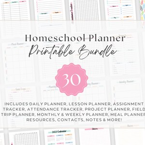 Printable Homeschool Planner, Teacher Planner, Digital Lesson Plan ...