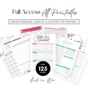 WHOLE SHOP BUNDLE, Printable and Digital Planner Templates & Inserts ...
