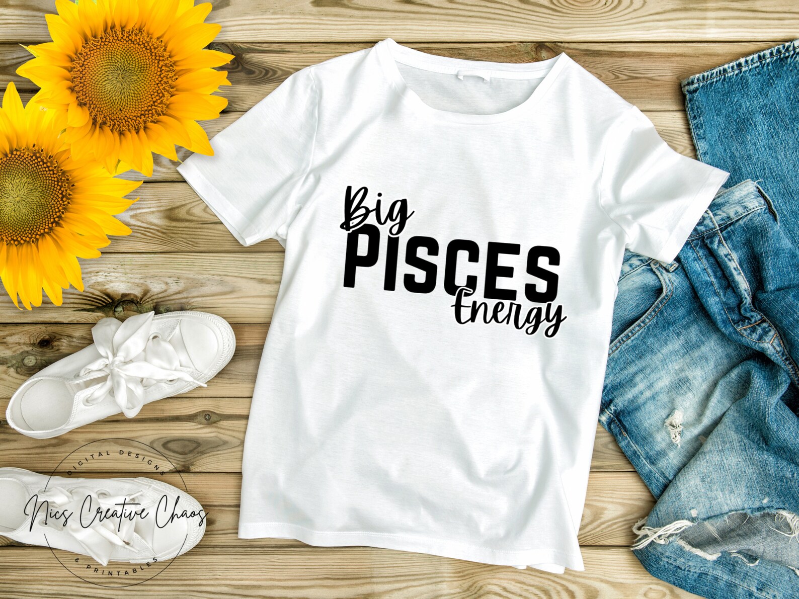 Big Pisces Energy SVG PNG, Astrology Pisces Cut Files, Pisces Svg Png ...