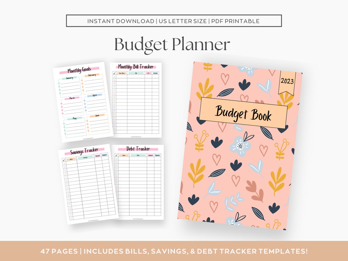 BUNDLE Printable Budget Planner Bills & Savings Trackers - Etsy
