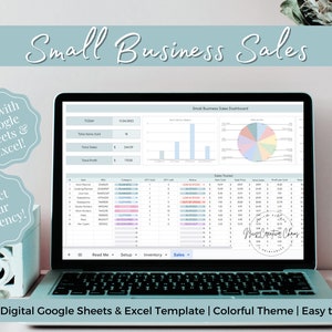 Sales Tracker Spreadsheet, Google Sheets & Excel Templates, Small ...