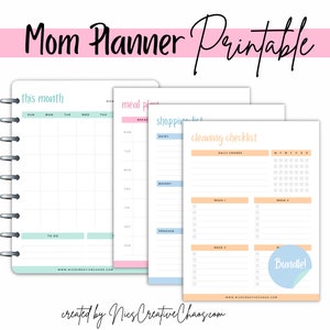 Printable Mom Planner BUNDLE | Daily, Weekly, Monthly & More | DIY ...