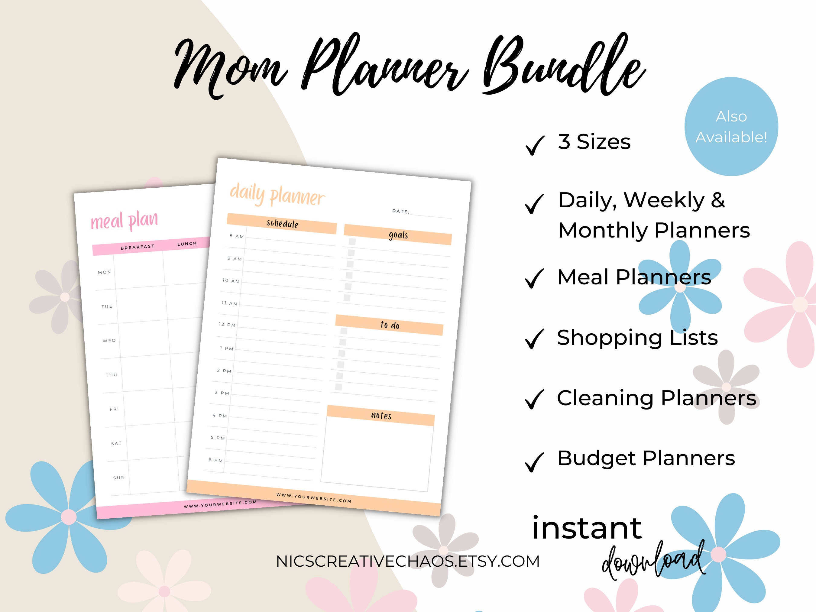 Project Planner Printable Template, Goals Planner, Printable Project ...