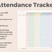 Attendance Tracker Google Sheets Template, Digital Attendance Record ...
