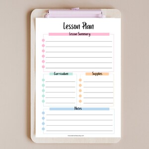 Homeschool Teacher Lesson Planner Printable, Teacher Prep List Template ...