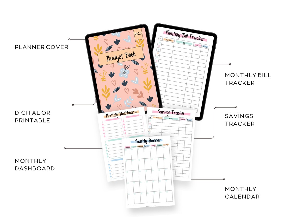 DIGITAL Budget Planner Bundle Bills & Savings Trackers - Etsy