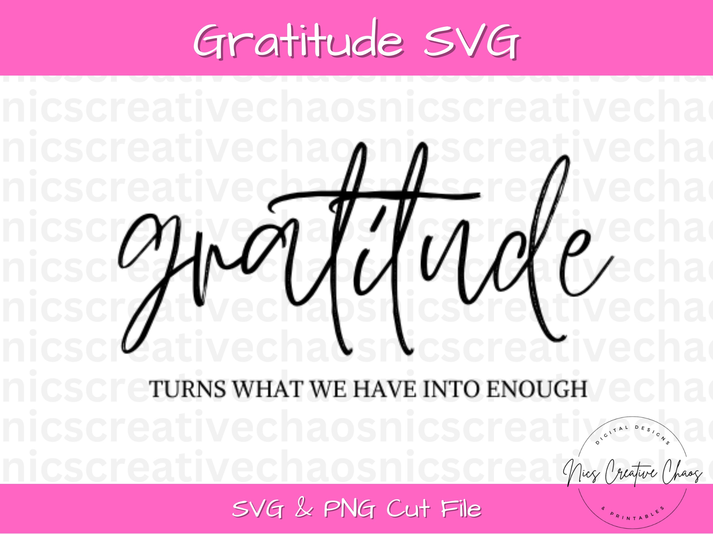 Gratitude SVG, Quote SVG, Home Decor SVG Cut Files, Wall Sign Svg ...