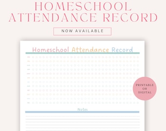 Attendance Sheet Digital Attendance Tracker Attendance - Etsy