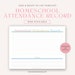 Printable Attendance Tracker, Homeschool Attendance Record, Absentee ...