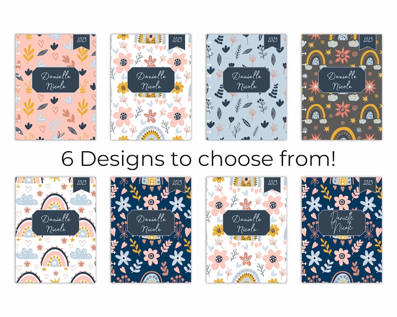 EDITABLE Planner Covers Printable or Digital Notebook Binder Covers or ...