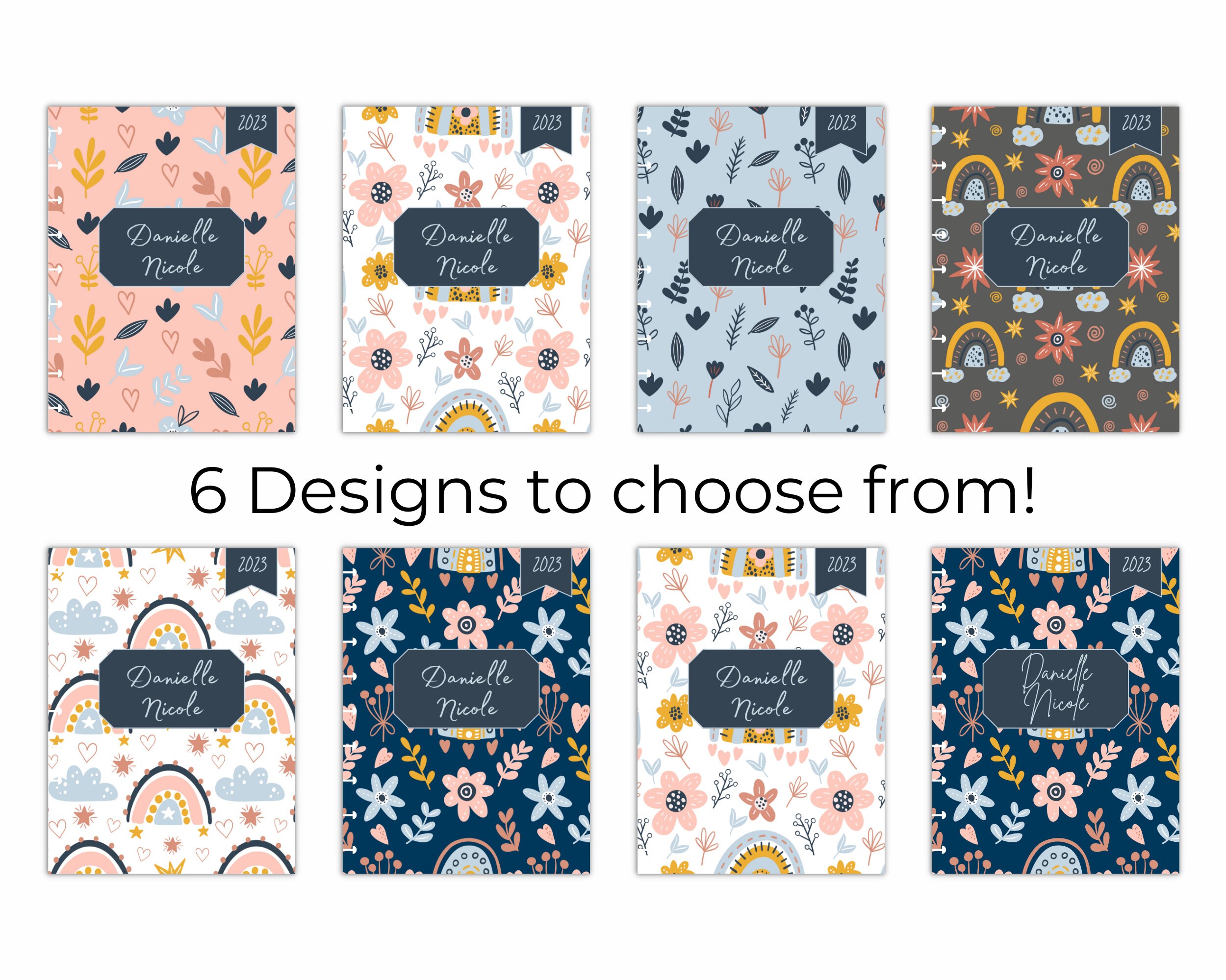 EDITABLE Planner Covers Printable or Digital Notebook Binder Covers or ...