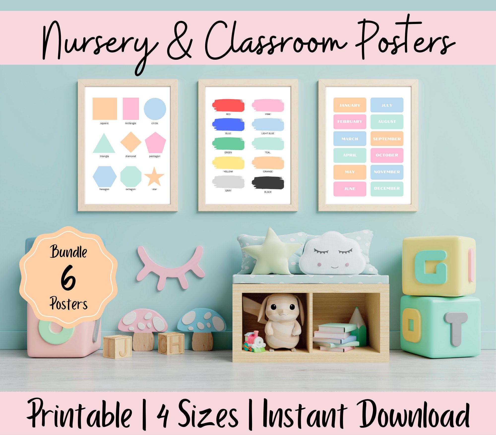 Classroom Poster Printables, Educational Kids Room Posters, Preschool ...
