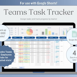 Teams Task Tracker Spreadsheet Google Sheets Template, Teams Task ...