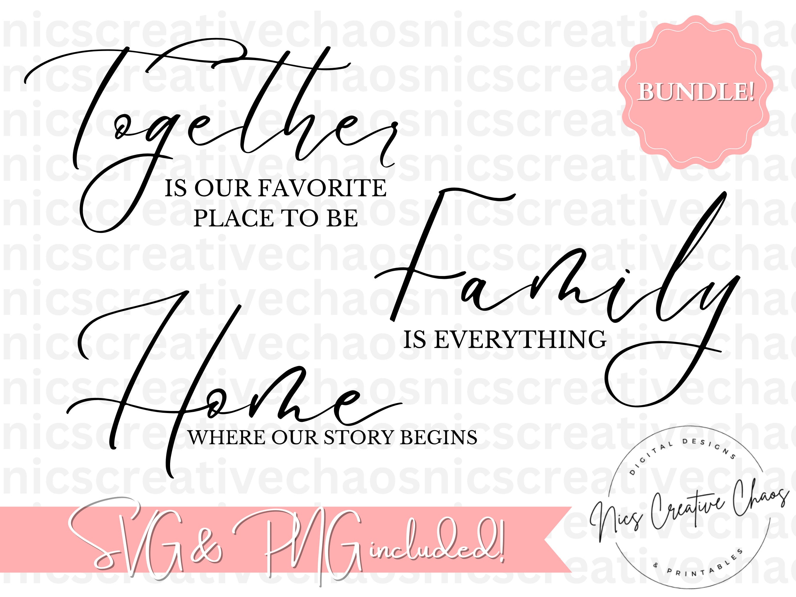 Family Svg BUNDLE, Home SVG, Home Decor SVG Cut File, Farmhouse Wall ...