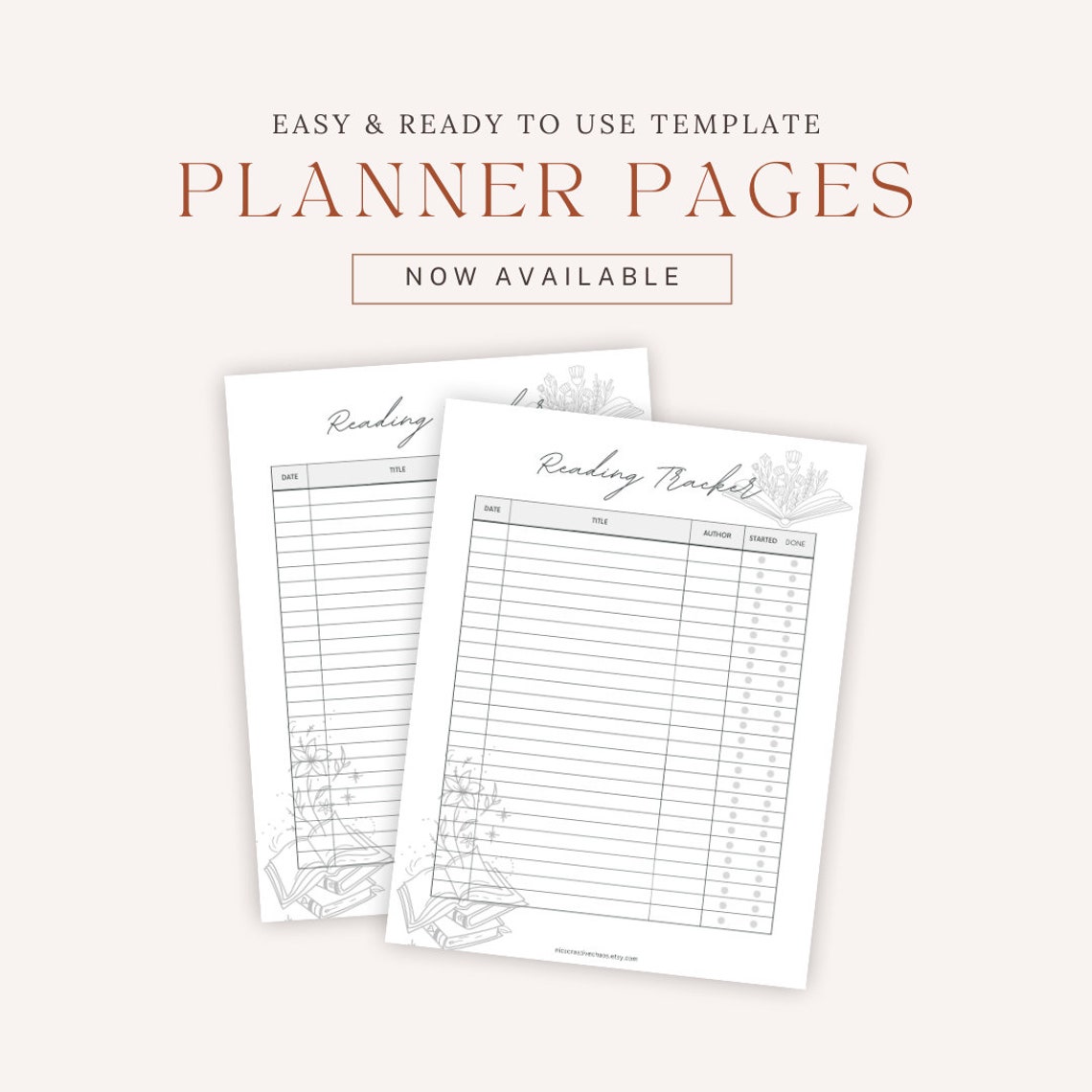 Reading Tracker Printable, Book Checklist Template, Book Tracker Chart ...