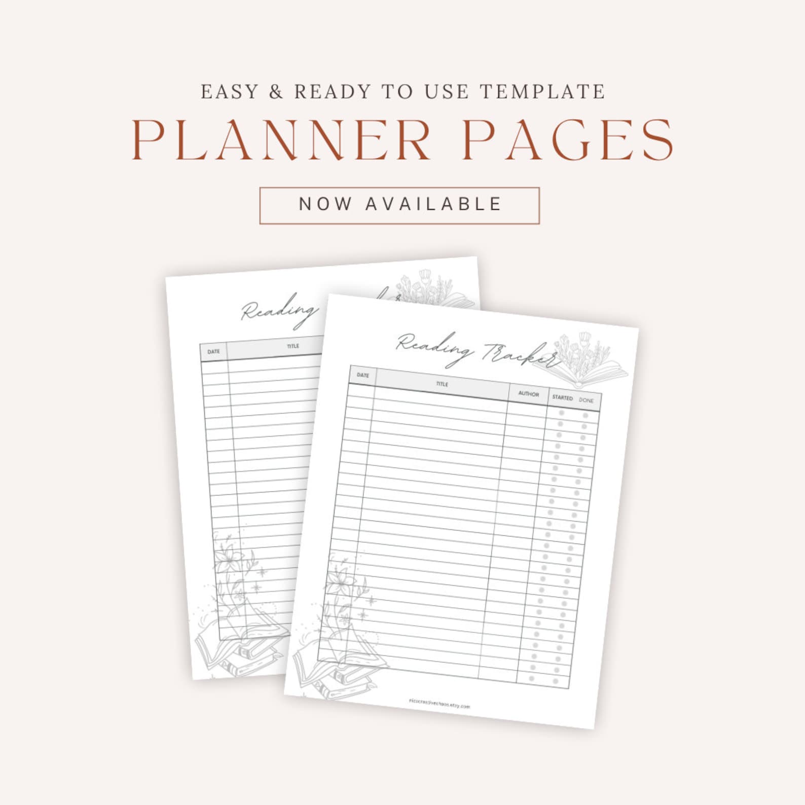 Reading Tracker Printable, Book Checklist Template, Book Tracker Chart ...