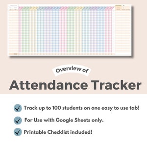Attendance Tracker Google Sheets Template, Digital Attendance Record ...