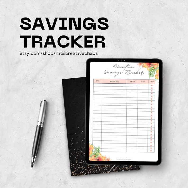 Printable Savings Tracker Printable Budget Sheet Savings - Etsy