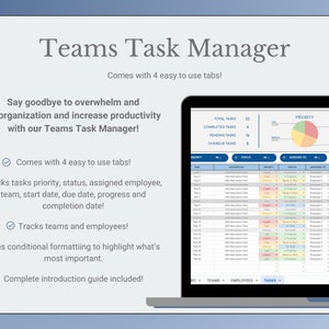 Teams Task Tracker Spreadsheet Google Sheets Template, Teams Task ...