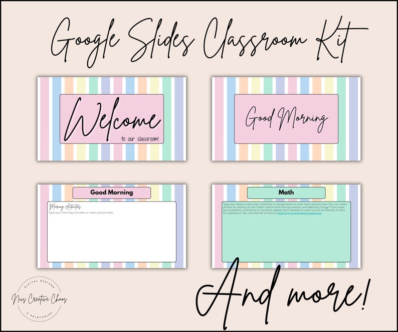 Google Slides Editable Classroom Templates, Google Slides Classroom Kit ...