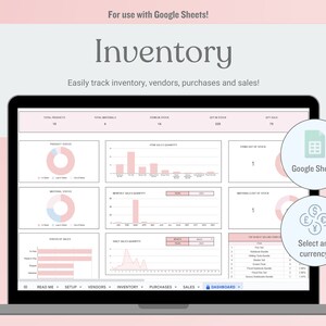 Inventory Tracker Spreadsheet, Google Sheets Inventory Template, Small ...