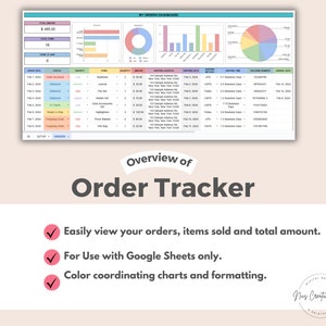 Order Tracker Spreadsheet, Google Sheets, Small Business Spreadsheet ...
