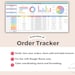 Order Tracker Spreadsheet, Google Sheets, Small Business Spreadsheet ...