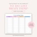 To Do Lists Brain Dump Printable 3 Simple Functional Printables and ...