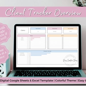 Client Tracker Spreadsheet, Google Sheets & Excel Client Tracker ...