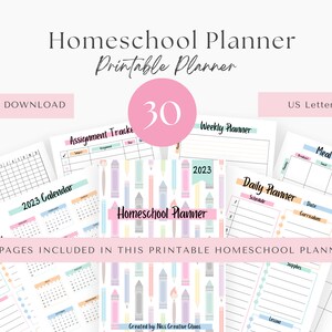Printable Homeschool Planner, Teacher Planner, Digital Lesson Plan ...