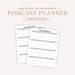 Printable Podcast Planner Template, Podcast Printable, Podcast Summary ...