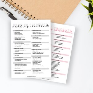 Wedding Checklist Printable, to Do Before Wedding Template Sheet for ...