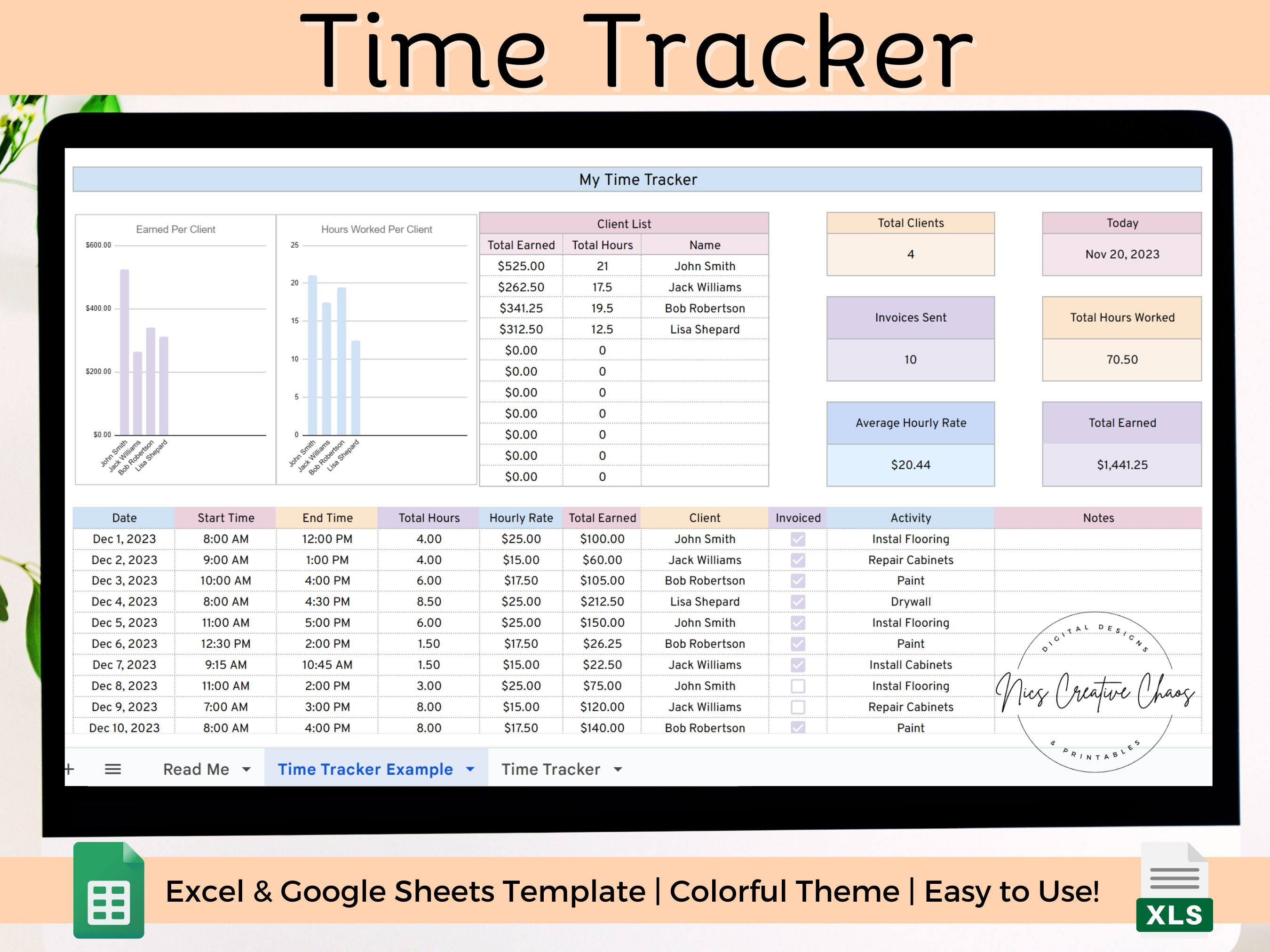 Time Tracking Template Excel Time Tracking Template Excel