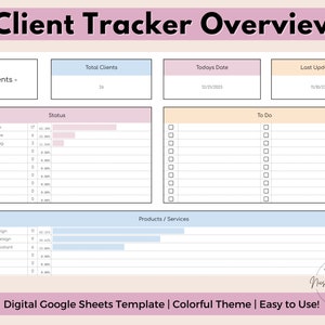 Client Tracker Spreadsheet, Google Sheets & Excel Client Tracker ...