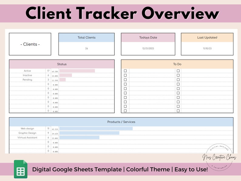 Client Tracker Spreadsheet, Google Sheets & Excel Client Tracker ... Client Tracker Spreadsheet, Google Sheets & Excel Client Tracker ...