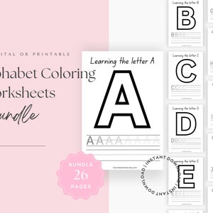 Printable Alphabet Coloring Pages, Printable Preschool Tracing ...