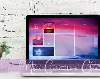 Hot Pink Wallpaper Desktop Organizer Ipad Background 2023 - Etsy