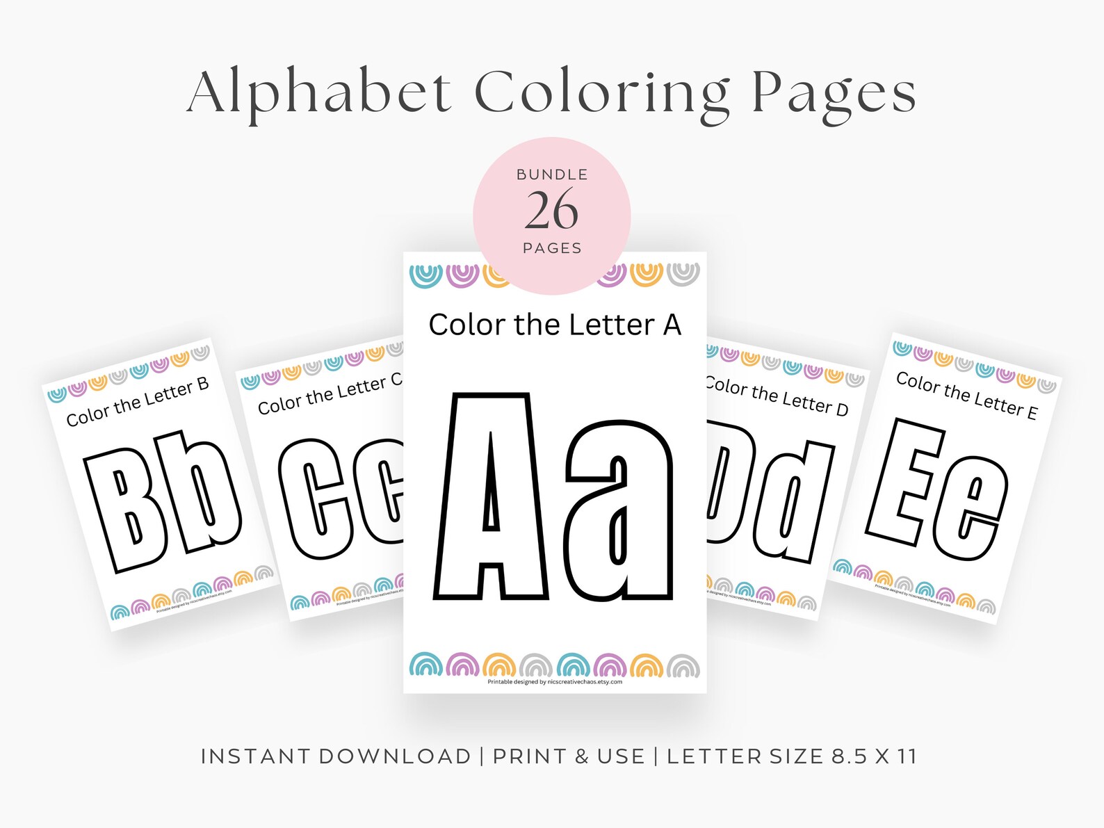 Alphabet Coloring Pages, Printable Preschool Worksheets, Kids Pre-k ...
