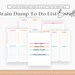 BUNDLE Checklists Printables to Do Lists Printable, Brain Dump ...