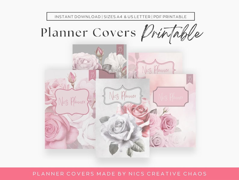 EDITABLE Planner Covers Bundle, Printable or Digital Planner Covers ...