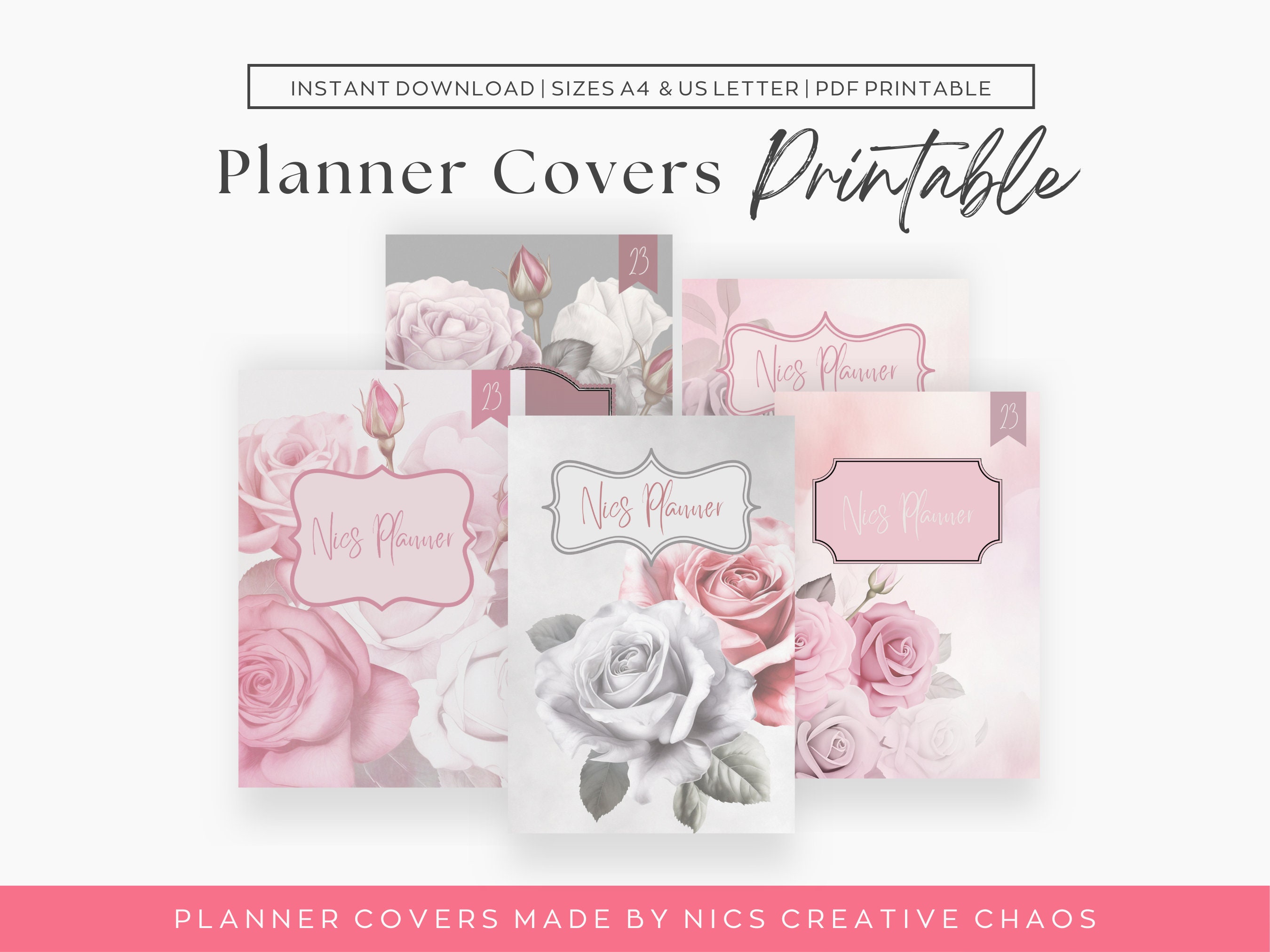 EDITABLE Planner Covers Bundle, Printable or Digital Planner Covers ...