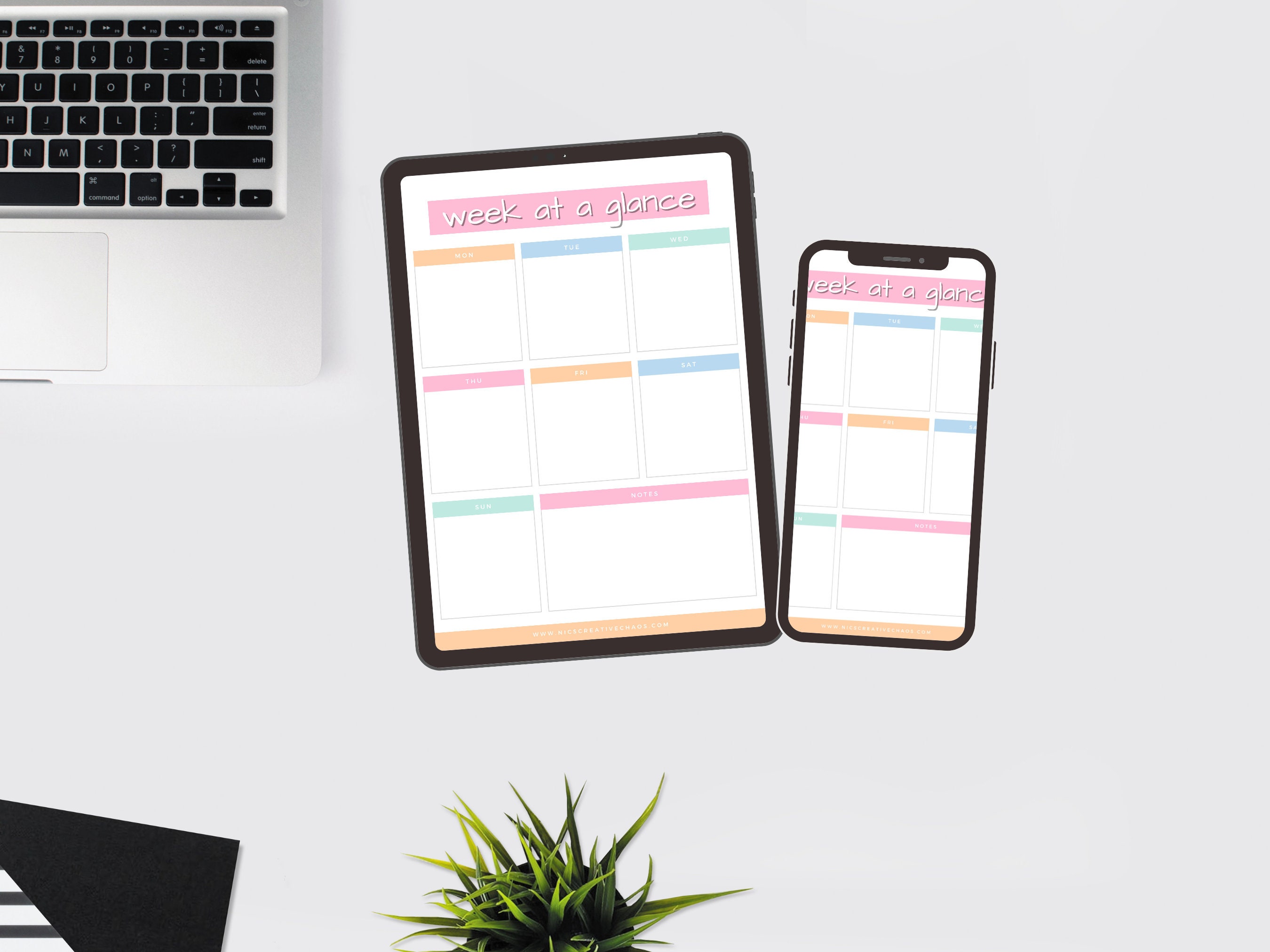Printable Weekly Planner Template, Week at a Glance, Weekly Schedule ...