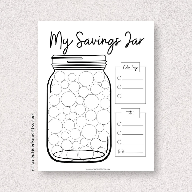 Mason Jar Savings Challenge Printable, Savings Tracker & Budget ...